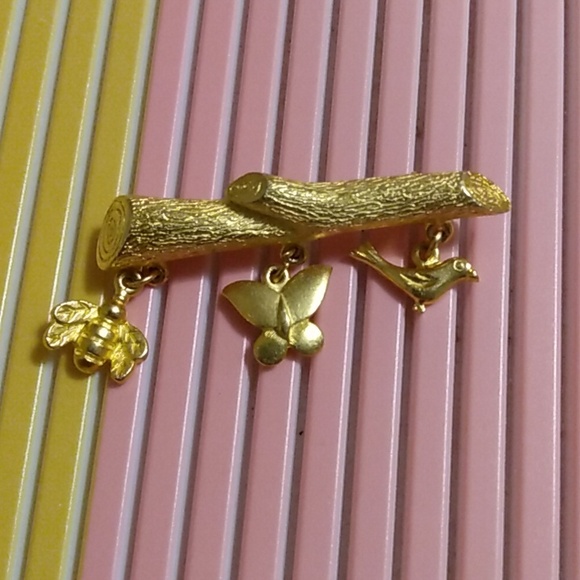 Jewelry | Vtg Signed Branch Pin | Poshmark